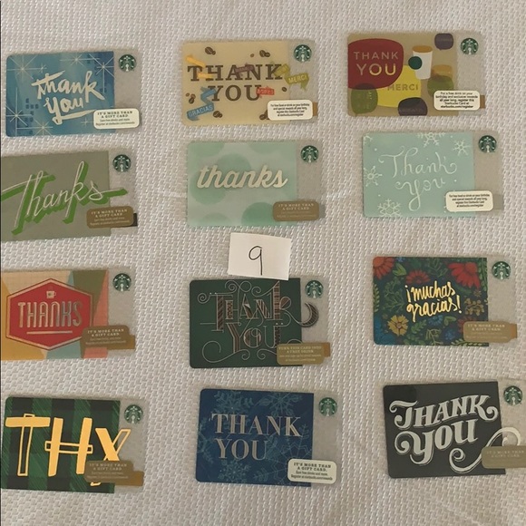 Starbucks | Other | Starbucks Thank You Appreciation Gift Cards Unique ...